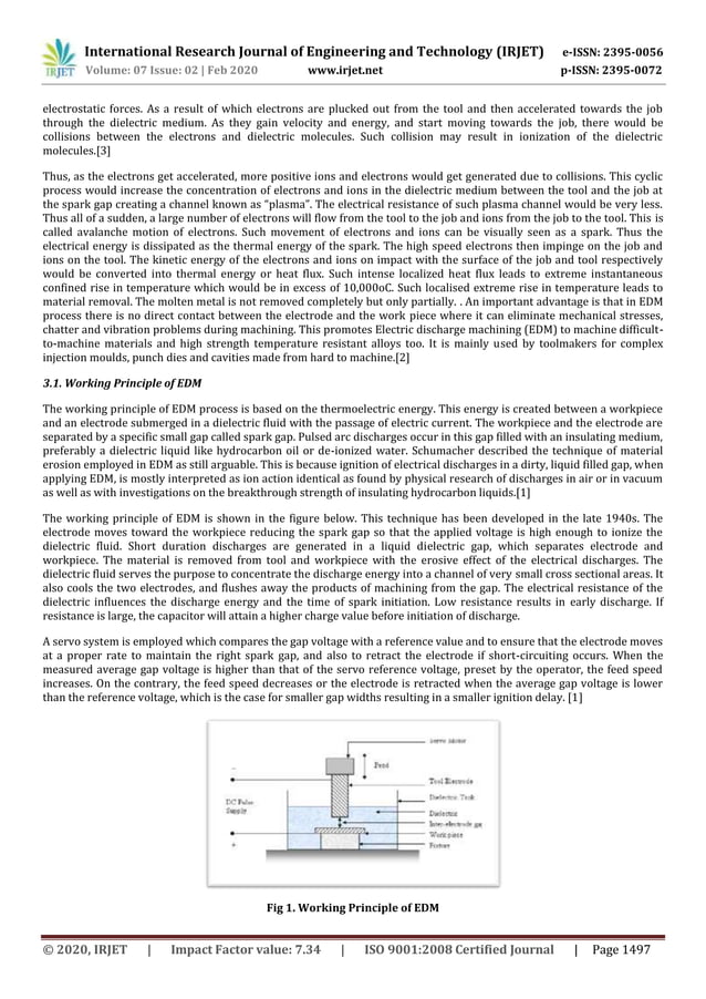 IRJET- Parameter Optimization of Electric Discharge Machining | PDF