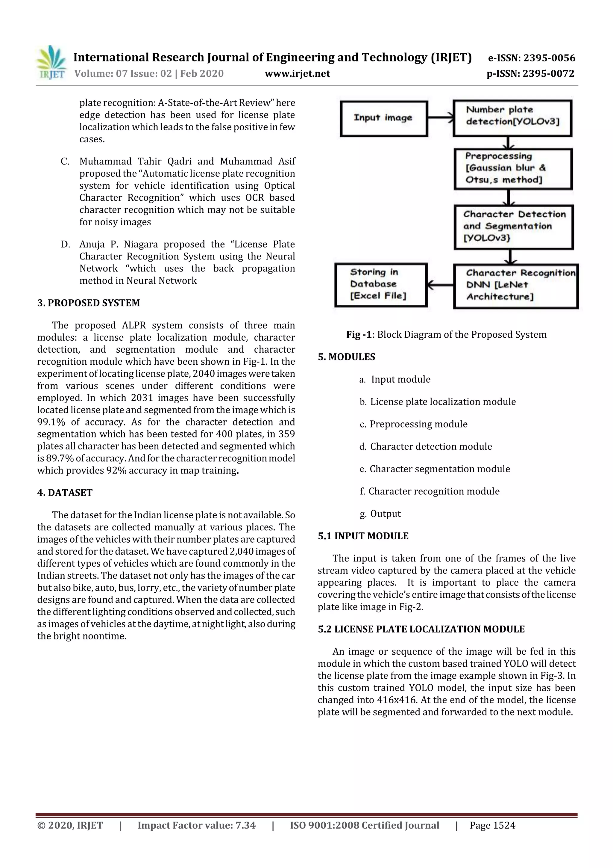 IRJET- Computerized Vehicle Foyer and Outlet Monitoring System using Deep Learning Approach | PDF
