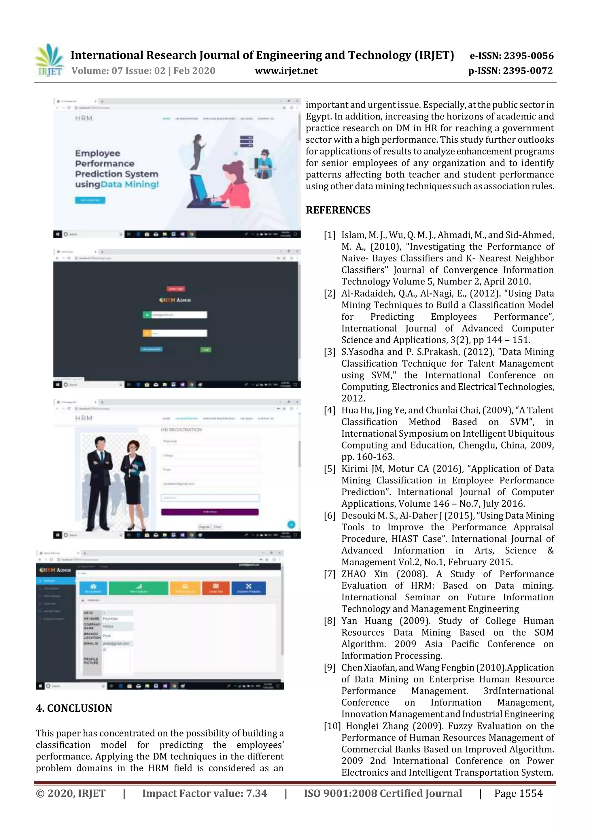 IRJET - Employee Performance Prediction System using Data Mining | PDF