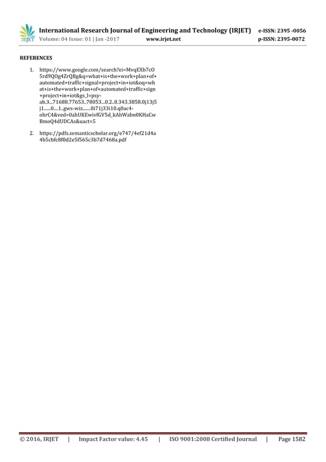 IRJET - Density based Traffic Management System | PDF