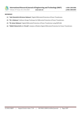 IRJET - Digital Differential Protection of Power Transformer using ...