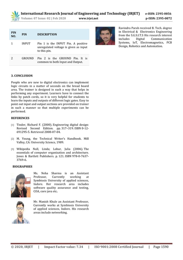 Irjet Expansion Of Logic Gates Using Trainer Pdf Computer Peripherals Computing