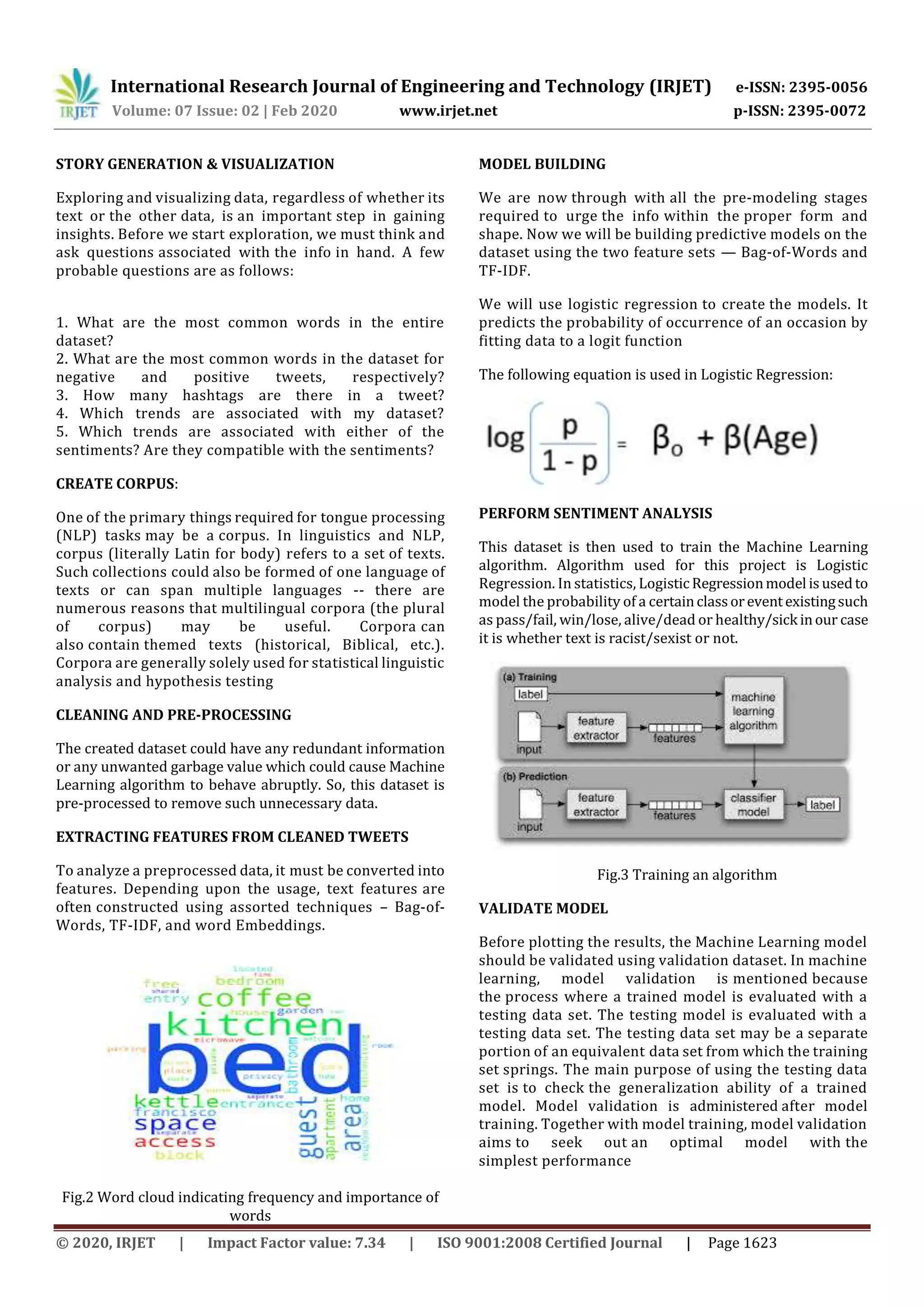 Irjet Twitter Sentiment Analysis Using Machine Learning Pdf