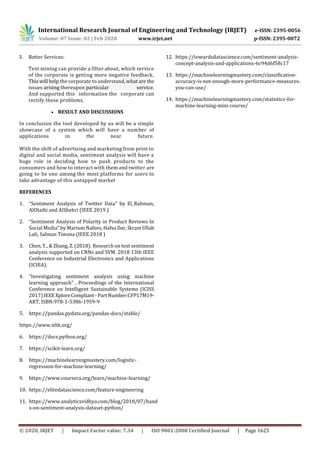 IRJET - Twitter Sentiment Analysis using Machine Learning | PDF