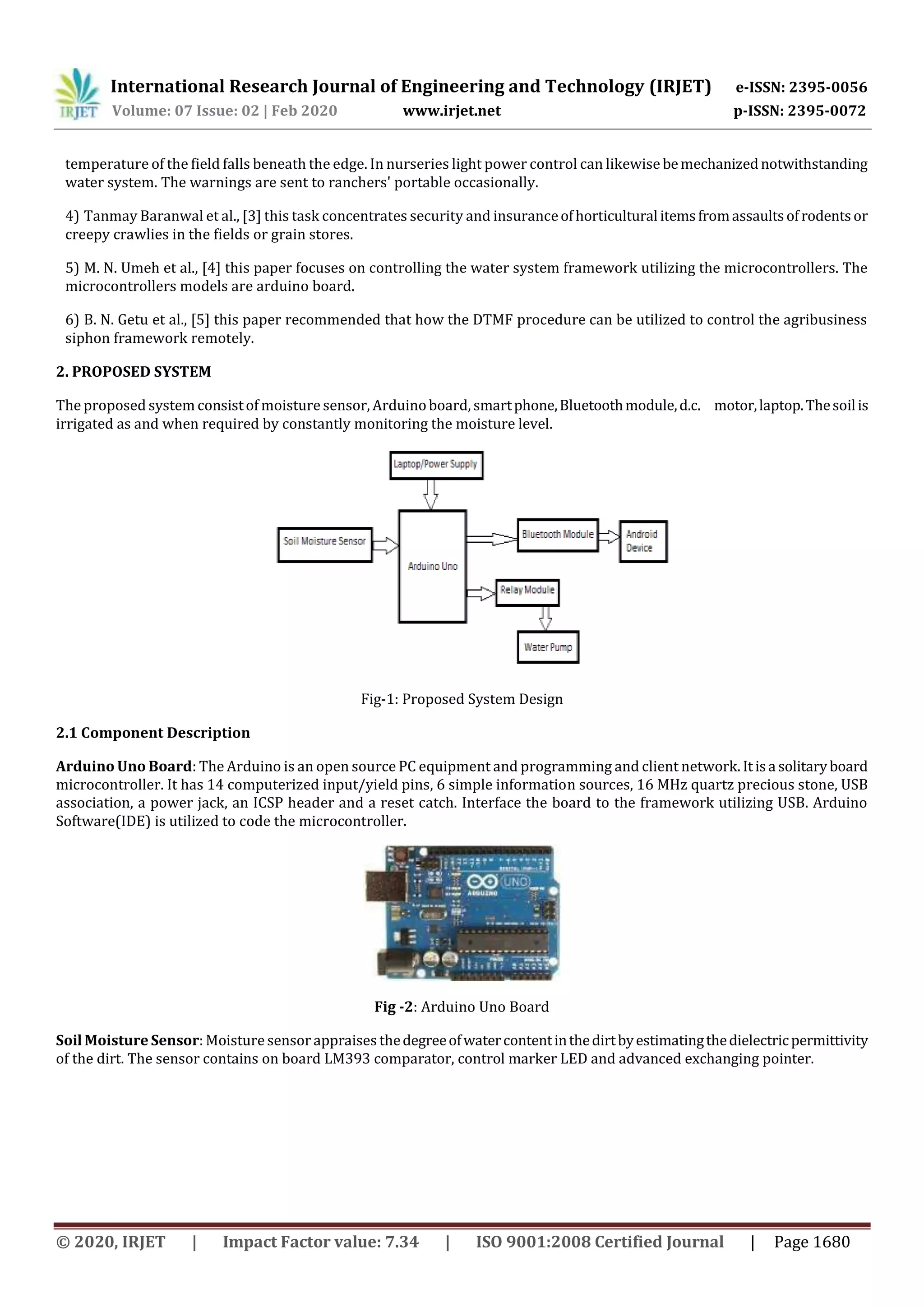 Irjet Smart Irrigation System Using Bluetooth Module And Arduino Pdf