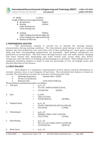 IRJET - Thermal Analysis Of Reheating Furnace | PDF