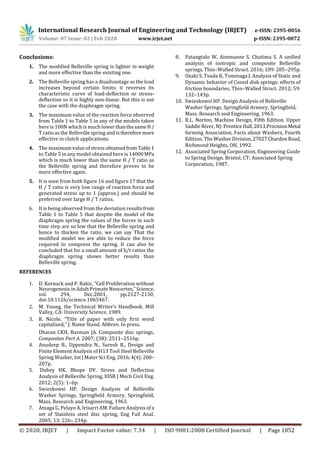 IRJET - Analysis and Designing of Diaphragm Spring Washers | PDF