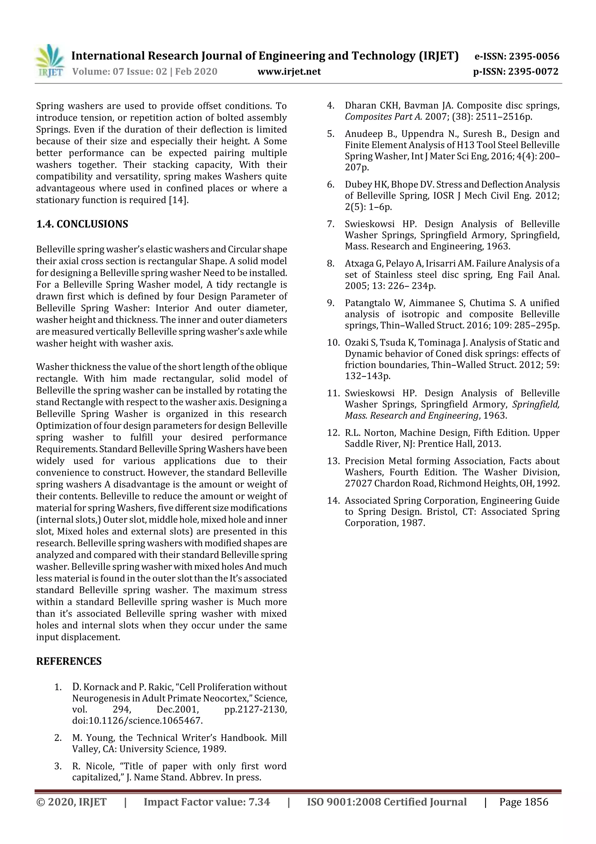 IRJET - Research Review on Analysis of Load- Stress deflection ...