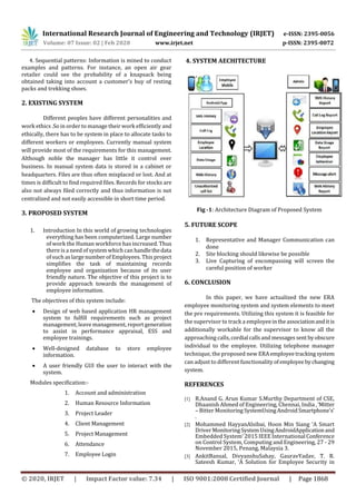 IRJET - Employee Monitoring and Tracking System | PDF