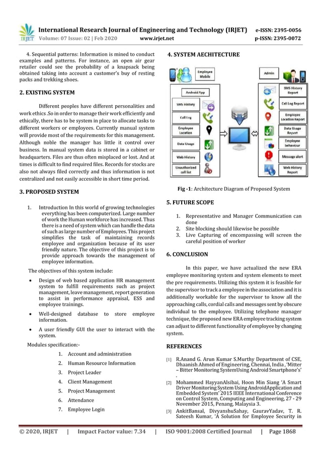 IRJET - Employee Monitoring and Tracking System | PDF