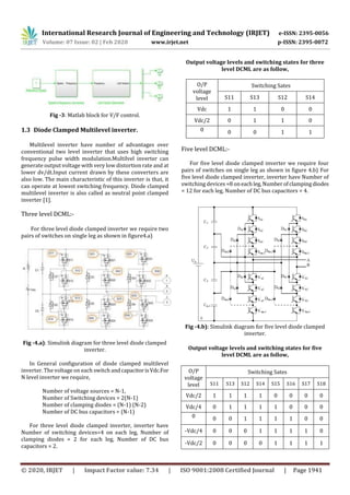 IRJET - Open Loop V/F Control of Induction Motor Fed by Three Phase Diode Clamped Multilevel ...