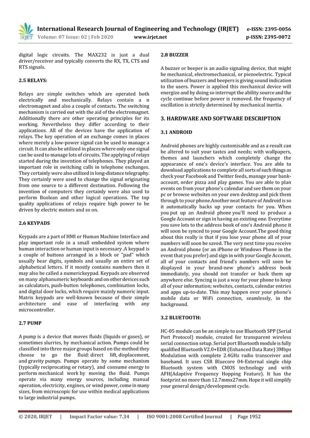 IRJET - Fire Fighting Robot using Ultrasonic Camera Via Bluetooth And ...