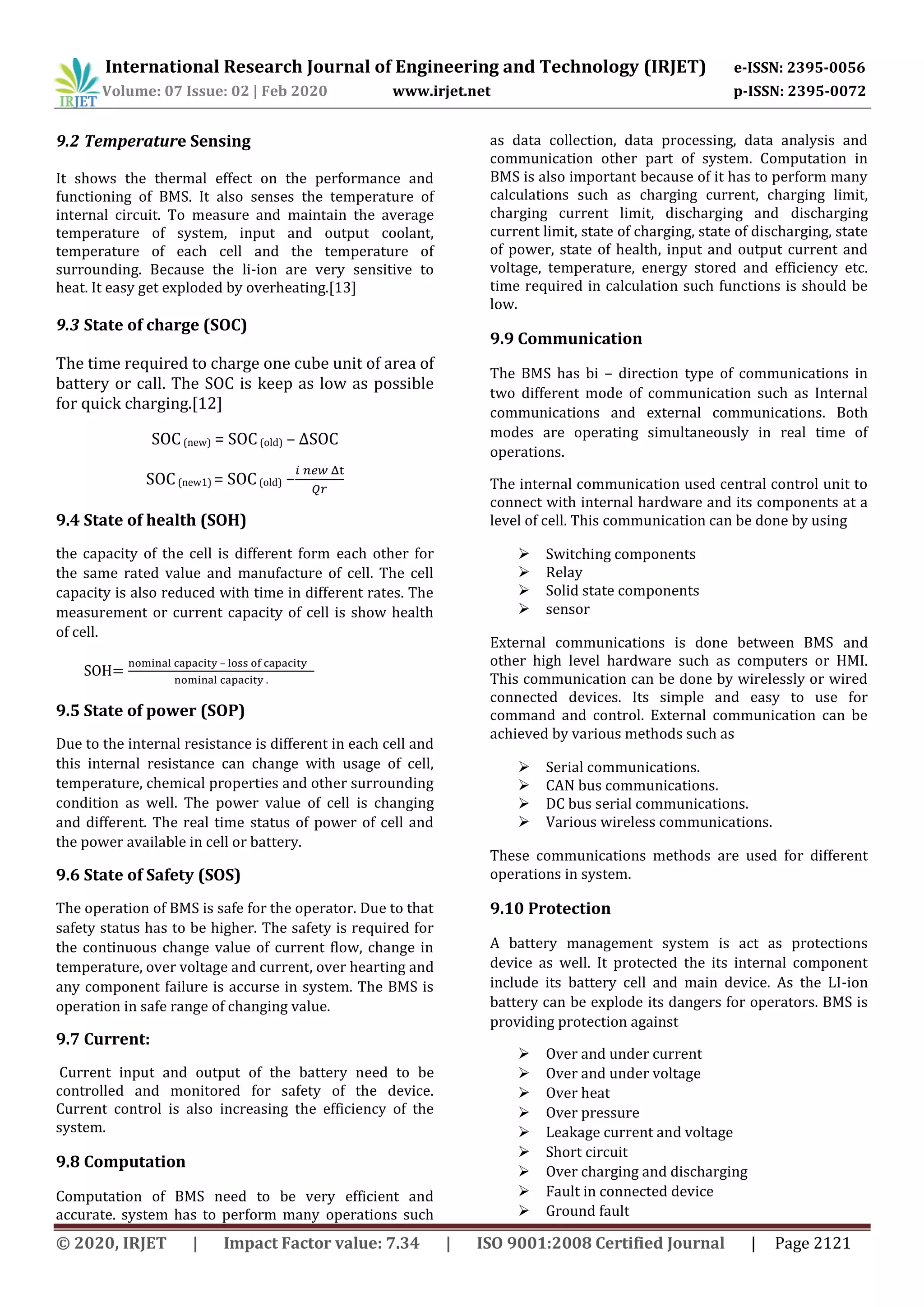 IRJET - Battery Management System | PDF