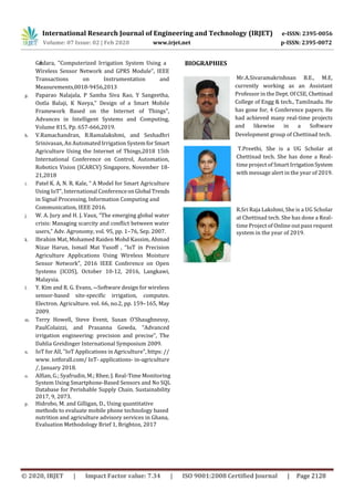 IRJET - IoT based Mobile App for E-Farming using Decision Support System Irrigation (DSSI ...