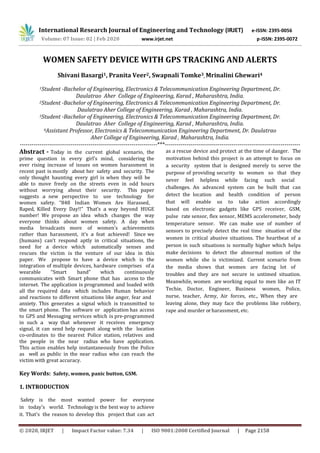 IRJET - Women Safety Device with GPS Tracking and Alerts | PDF