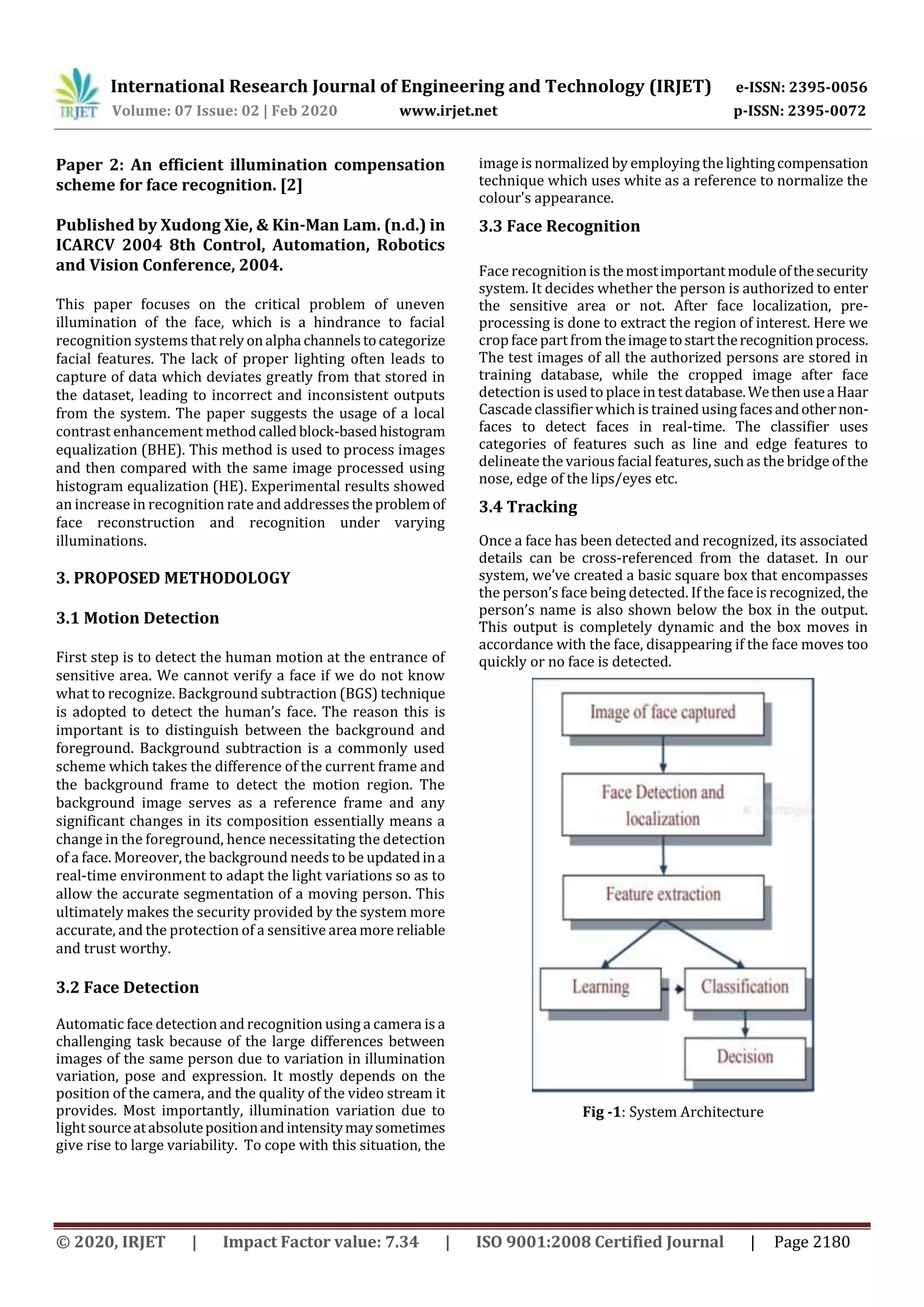 IRJET - Face Detection and Recognition System | PDF | Cameras and Camcorders | Consumer Electronics