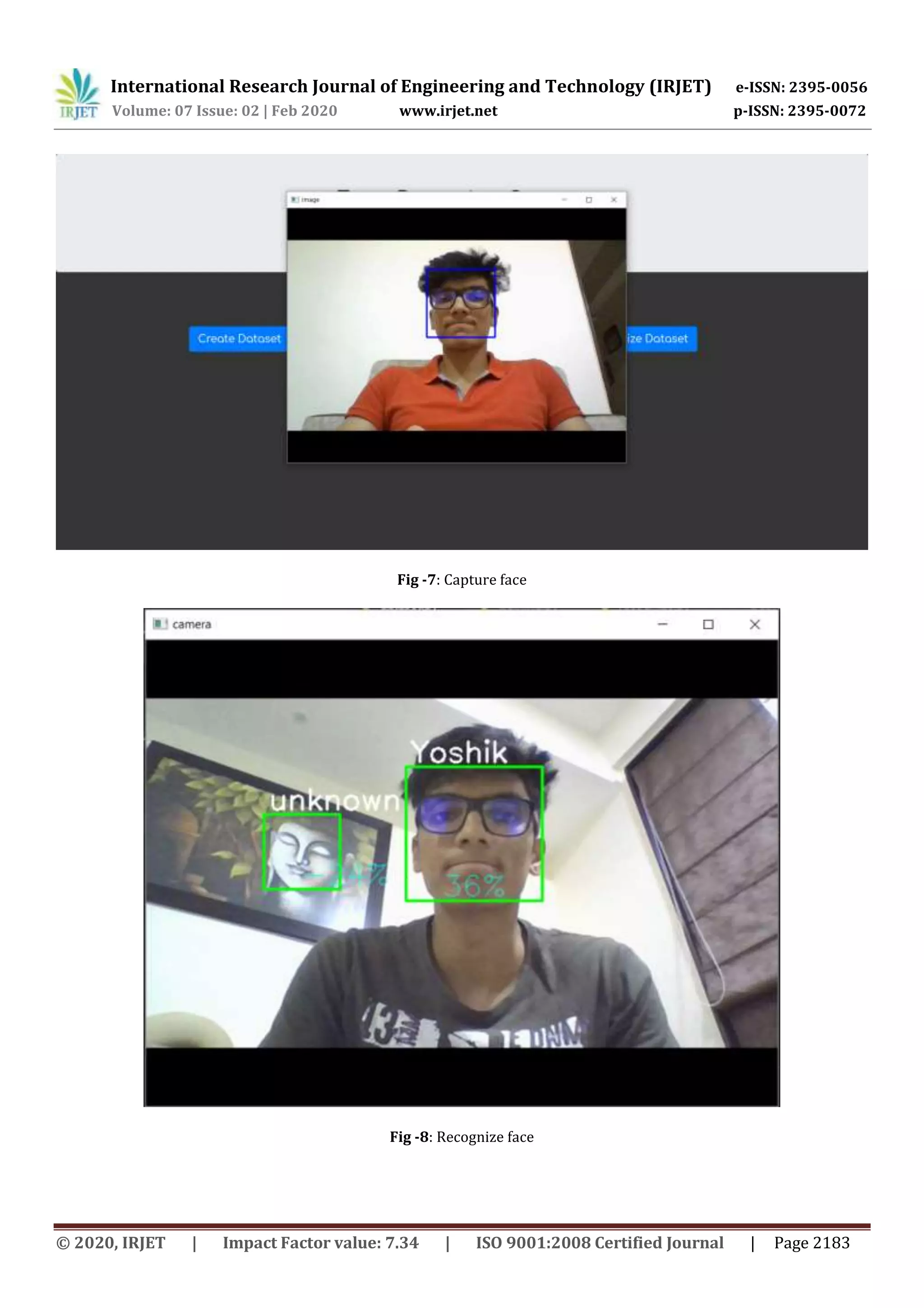 Irjet Face Detection And Recognition System Pdf Cameras And