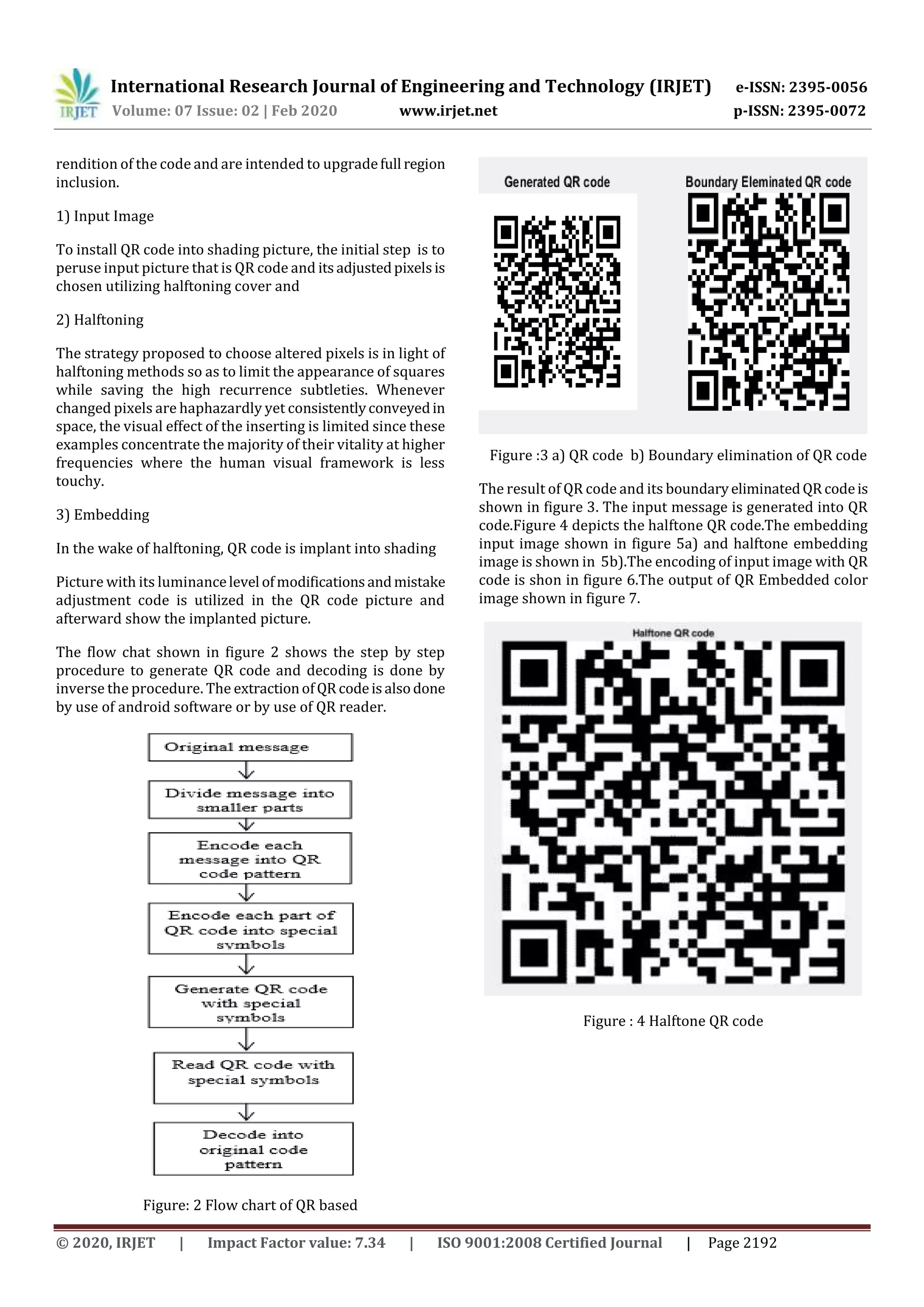IRJET - Secure Watermarking through Optimized Embedding of Images in QR Codes | PDF