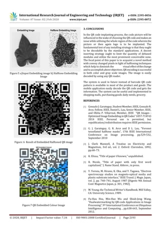 IRJET - Secure Watermarking through Optimized Embedding of Images in QR Codes | PDF