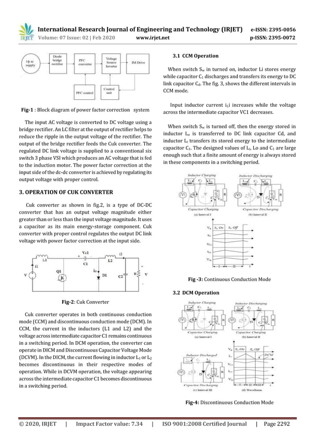 IRJET - A Comparative Analysis of Cuk and Buck Boost Converter for PFC in an Induction Motor ...