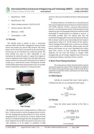 IRJET - Design and Fabrication of an Electric Bike | PDF