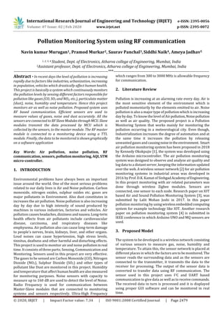 IRJET- Pollution Monitoring System using RF Communication | PDF
