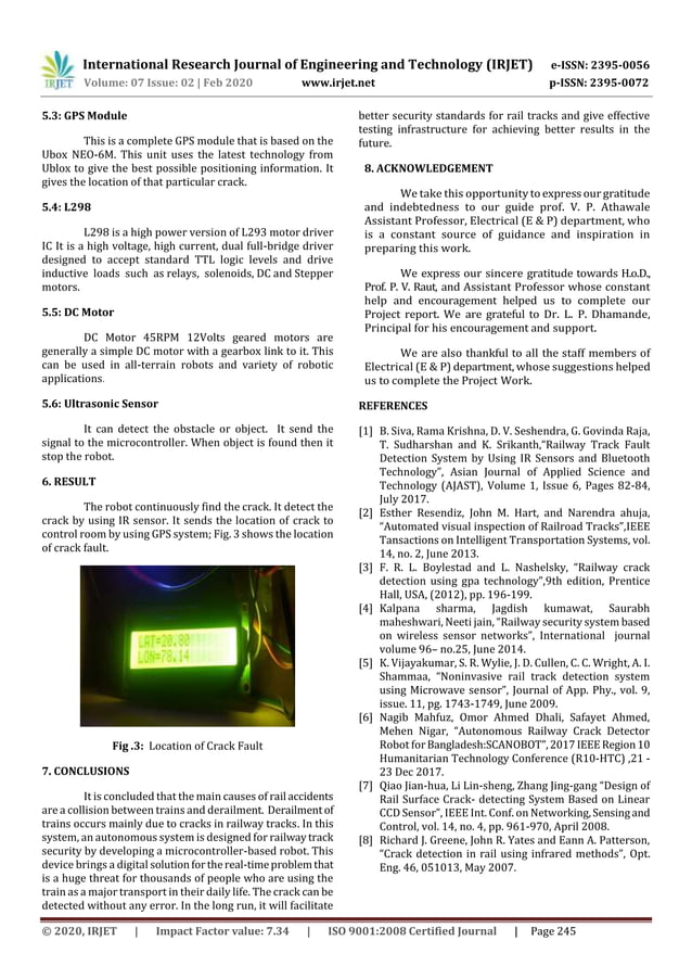 IRJET- Automatic Detection of Crack Fault in Railway Track | PDF | Rail ...