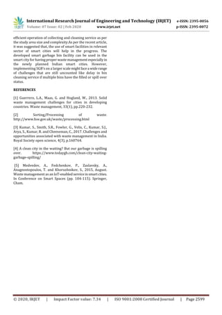 IRJET- Smart Waste Segregator and Monitoring System | PDF