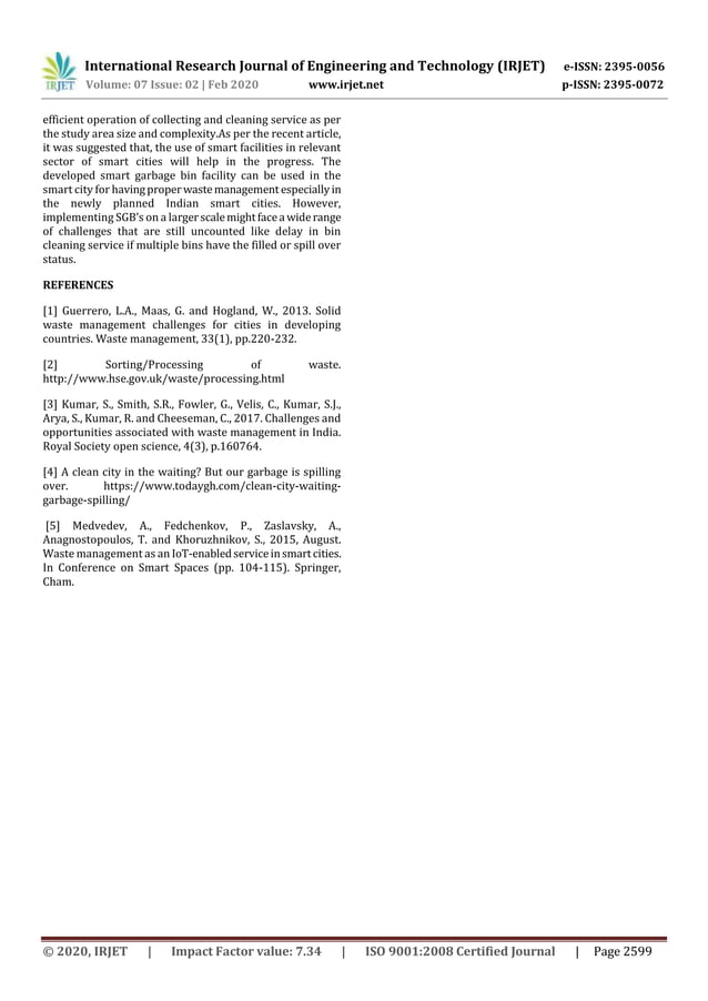 IRJET- Smart Waste Segregator and Monitoring System | PDF
