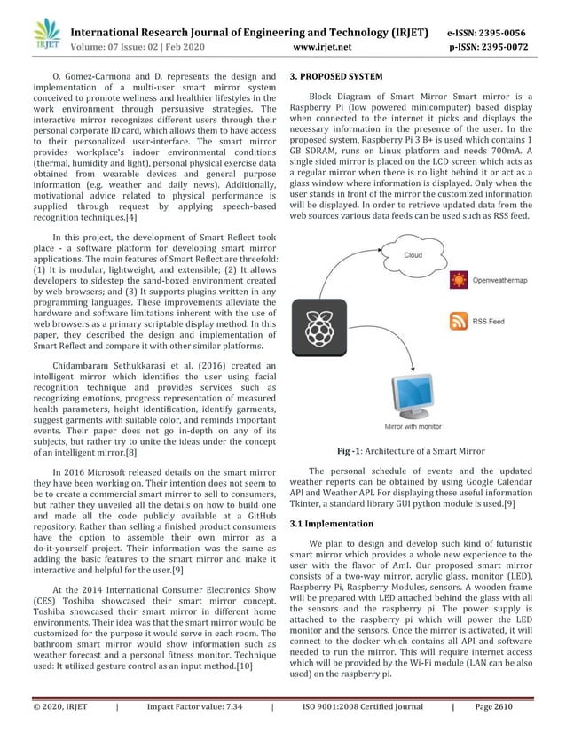 IRJET - Research and Analysis of Smart Mirror | PDF