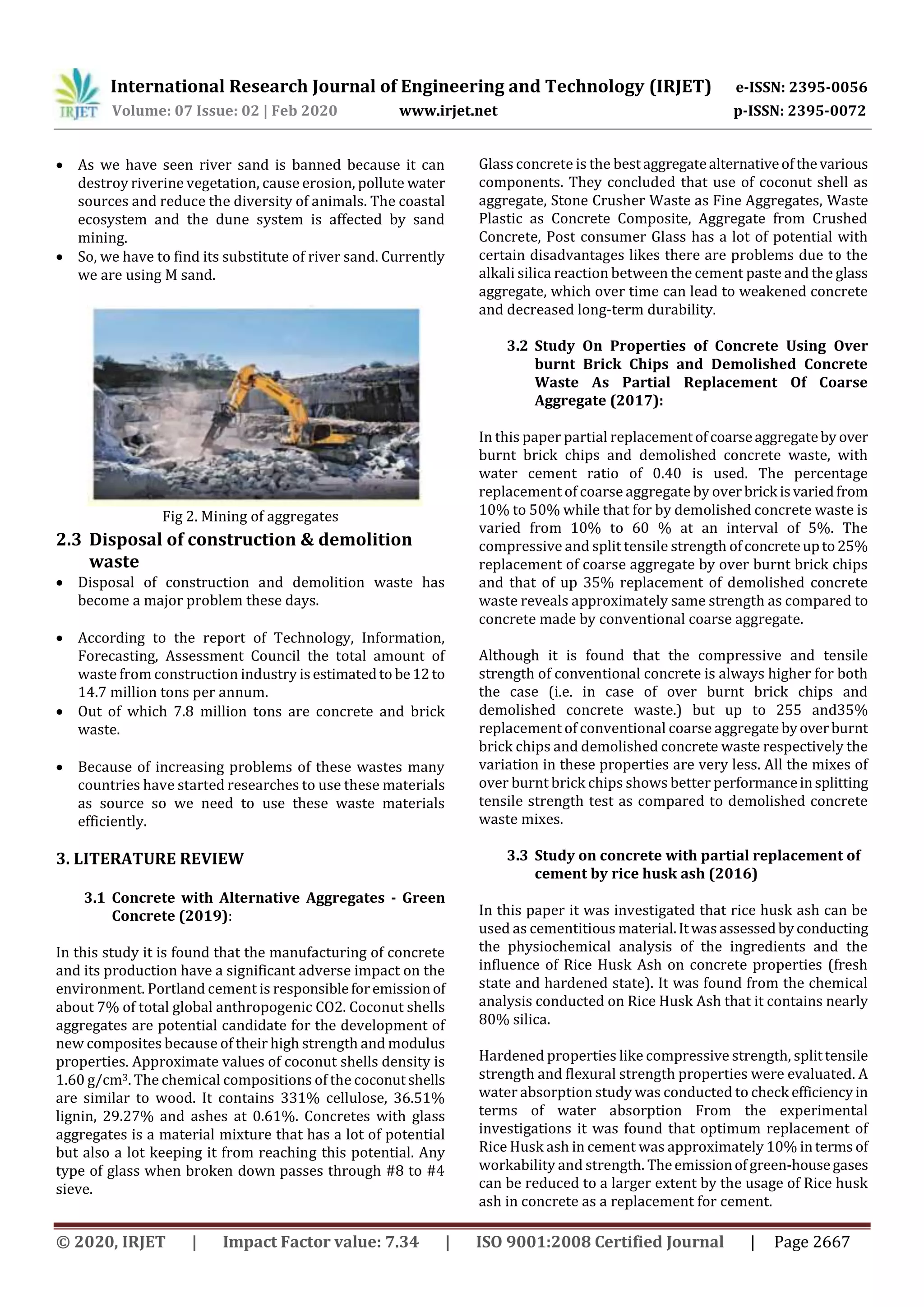 IRJET - Utilization of Waste Material to Make Green Concrete | PDF