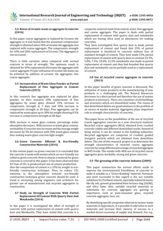 IRJET - Utilization of Waste Material to Make Green Concrete | PDF