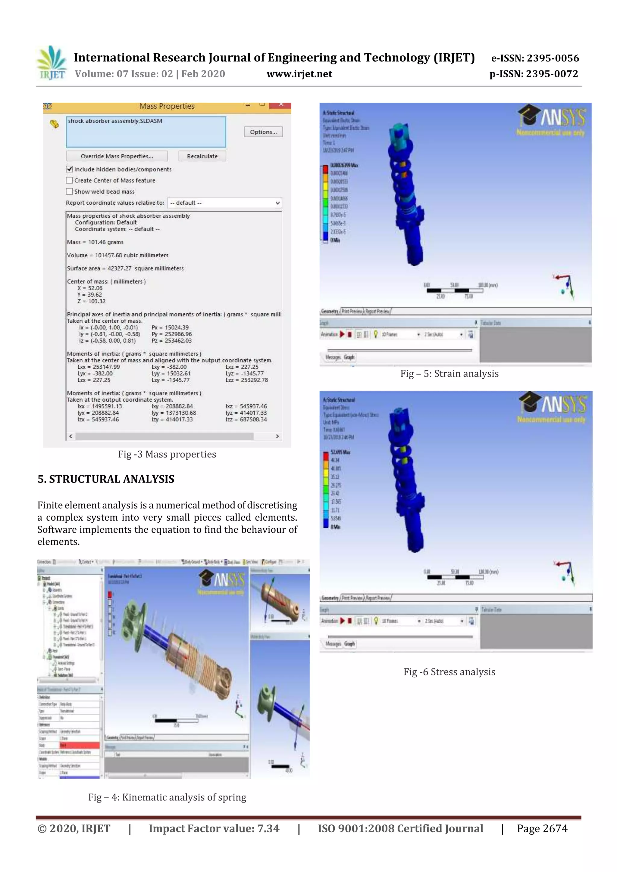 IRJET - Finite Element Analysis of Shock Absorber | PDF