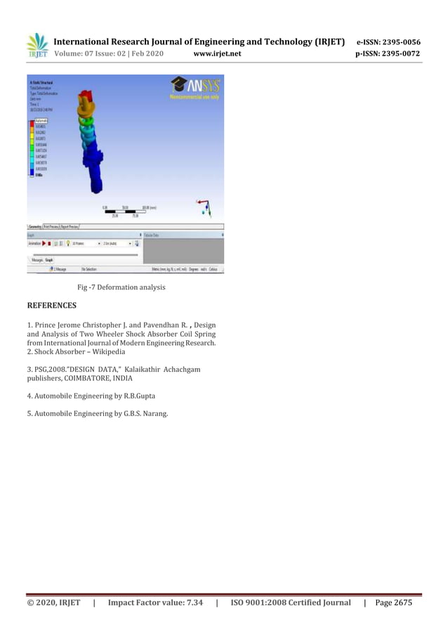 IRJET - Finite Element Analysis of Shock Absorber | PDF