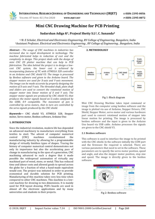 IRJET- Mini CNC Drawing Machine for PCB Printing | PDF
