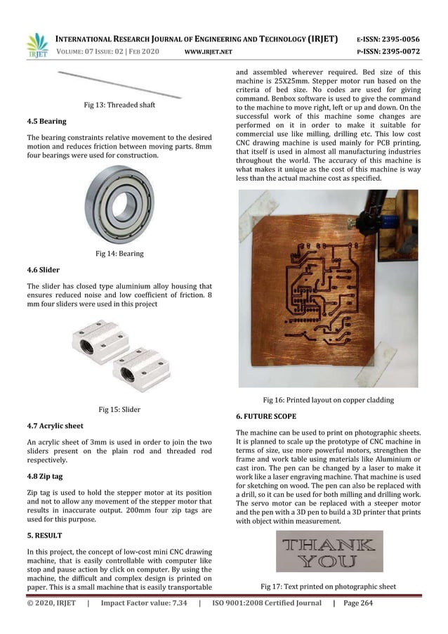 IRJET- Mini CNC Drawing Machine for PCB Printing | PDF