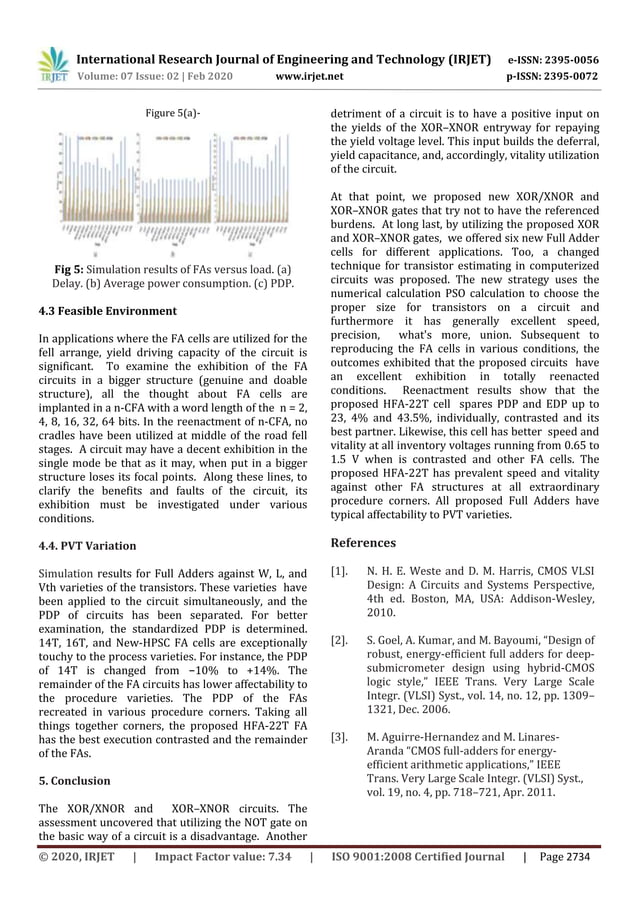 IRJET - High Speed Adder with Ultra Low Power Consumption using XOR and XNOR Gate | PDF