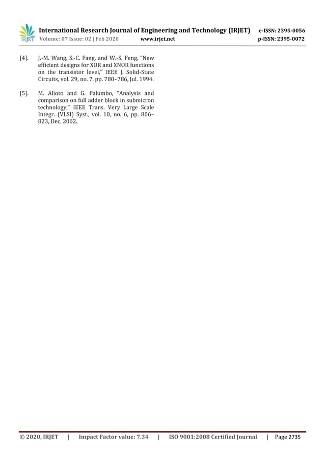 IRJET - High Speed Adder with Ultra Low Power Consumption using XOR and XNOR Gate | PDF