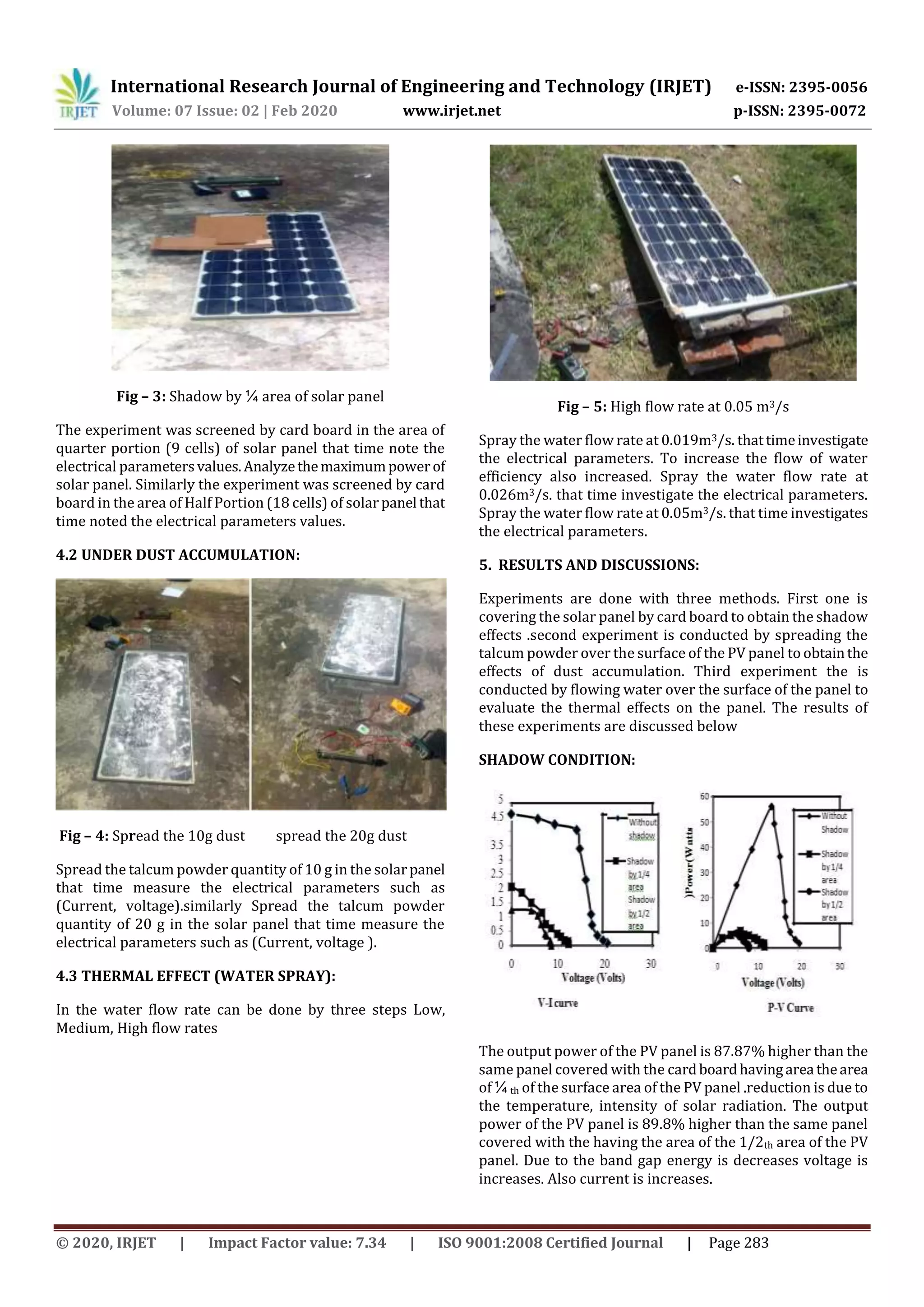 IRJET- Experimental Studies on Electrical Characteristics of Solar PV ...