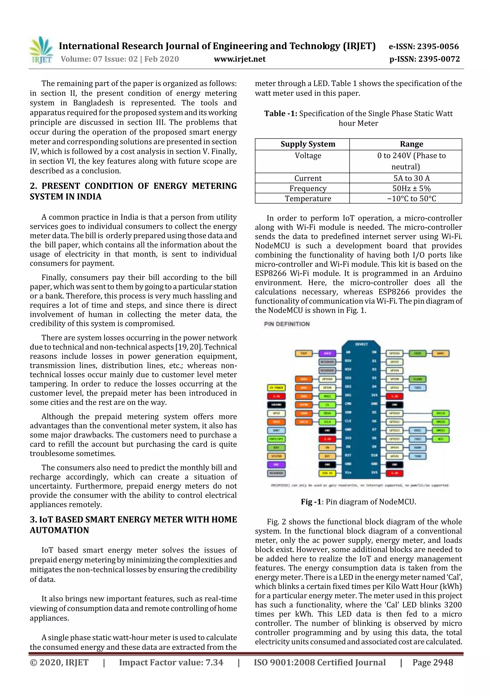 IRJET - Wireless Energy Meter with Home Automation | PDF