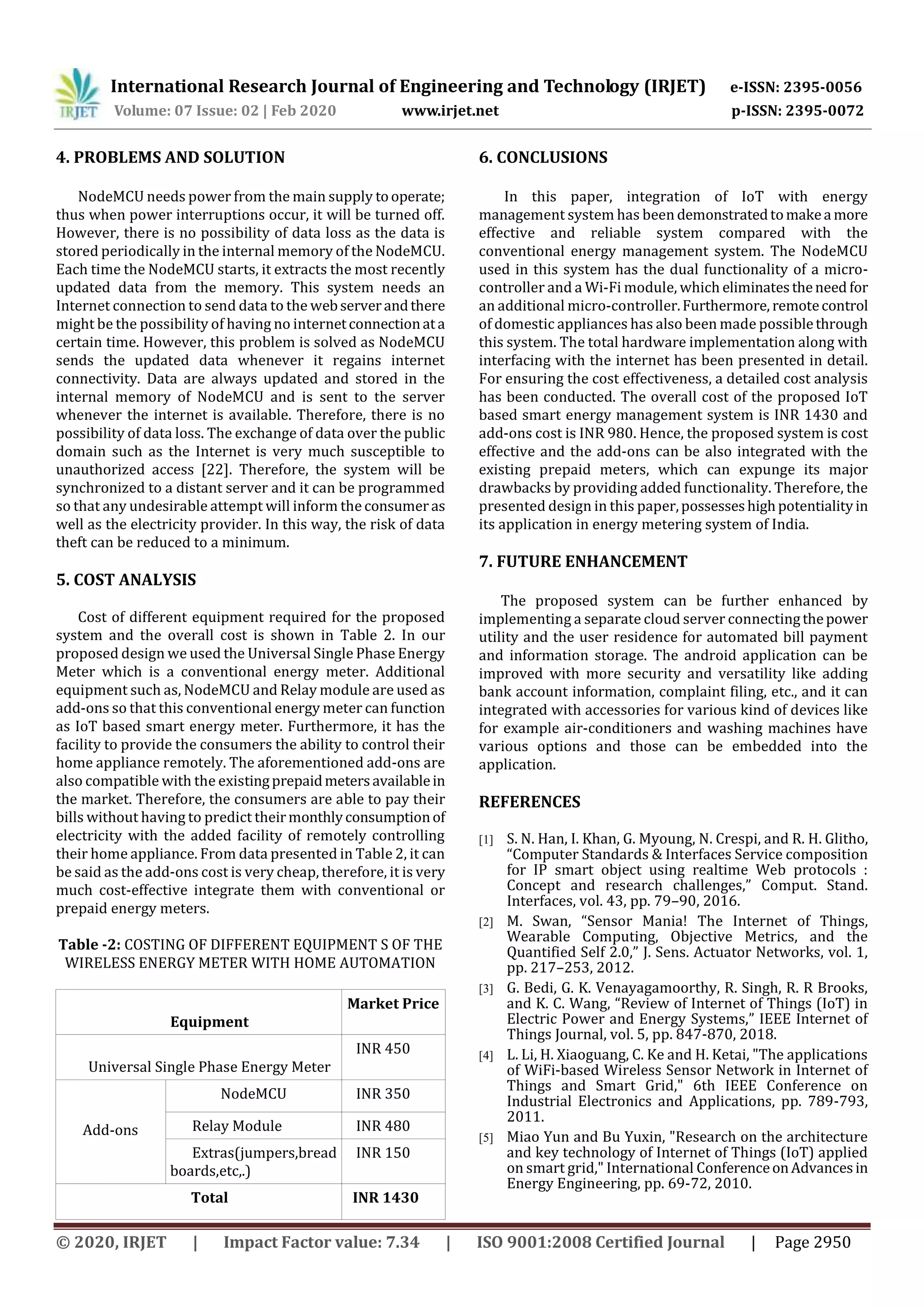 IRJET - Wireless Energy Meter with Home Automation | PDF
