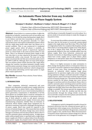 IRJET - An Automatic Phase Selector from Any Available Three Phase ...