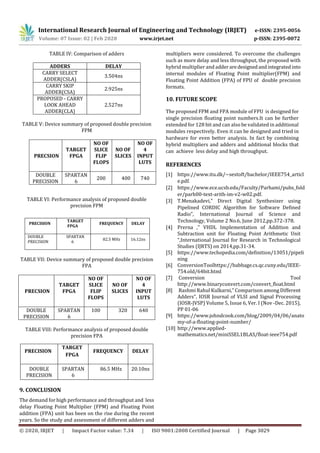 IRJET - Design and Implementation of Double Precision FPU for Optimised Speed | PDF