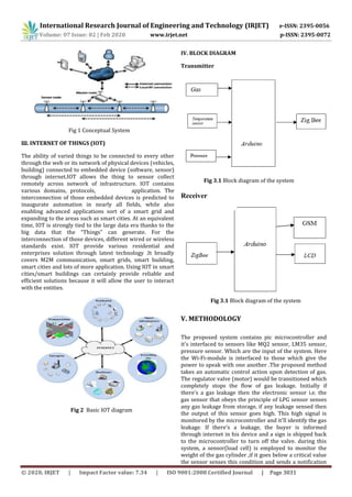 IRJET - IoT based Smart Oil and Gas Monitoring System | PDF