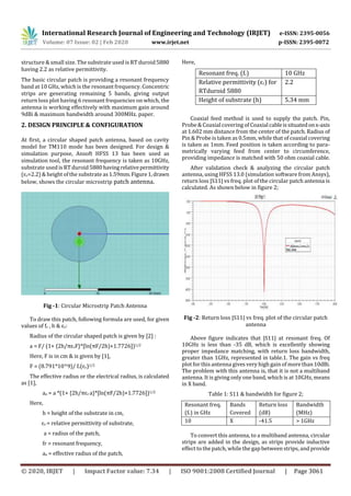 IRJET - Multiband Concentric Ring Circular Microstrip Patch Antenna | PDF