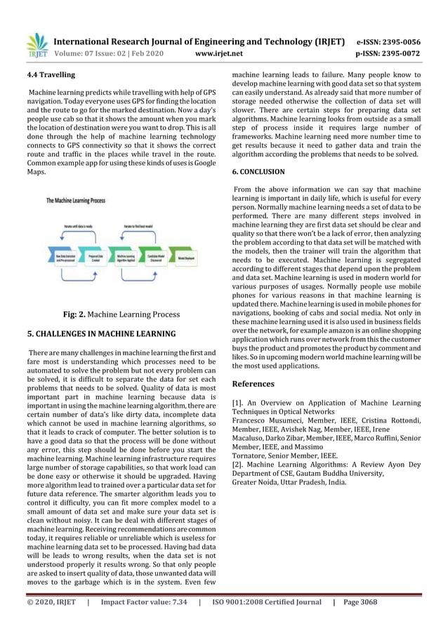 IRJET - Review on Machine Learning | PDF