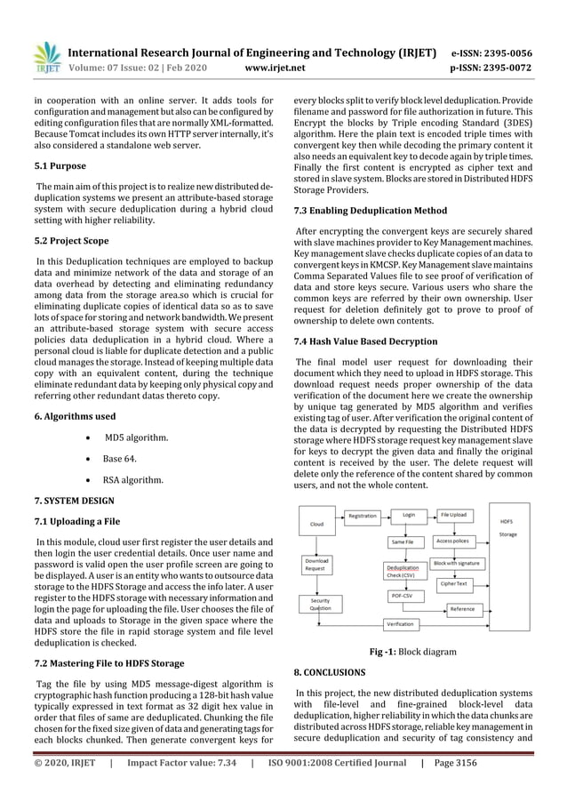 Irjet A Secure Access Policies Based On Data Deduplication System Pdf