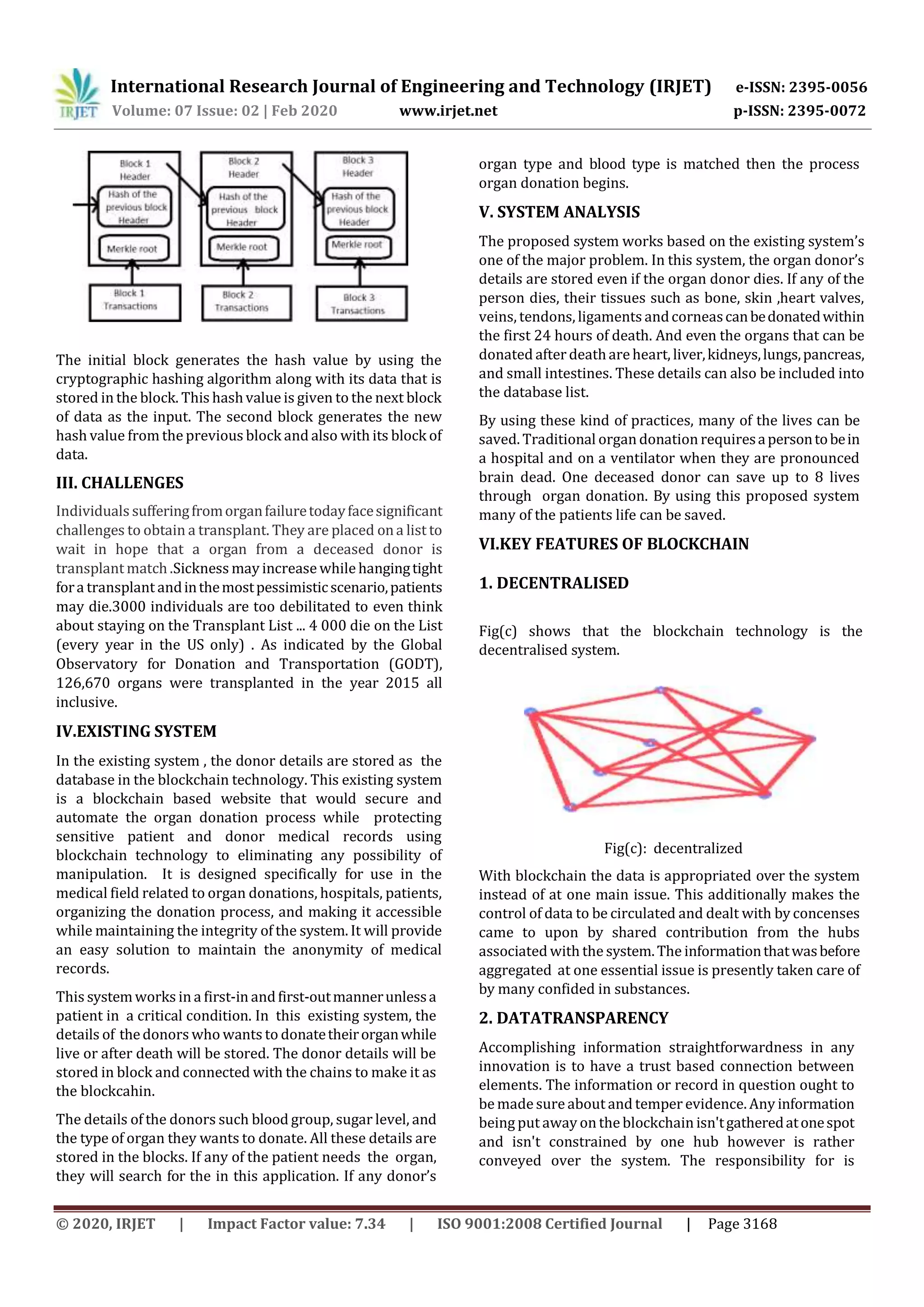 IRJET - Secure Organ Donation using Blockchain Technology | PDF