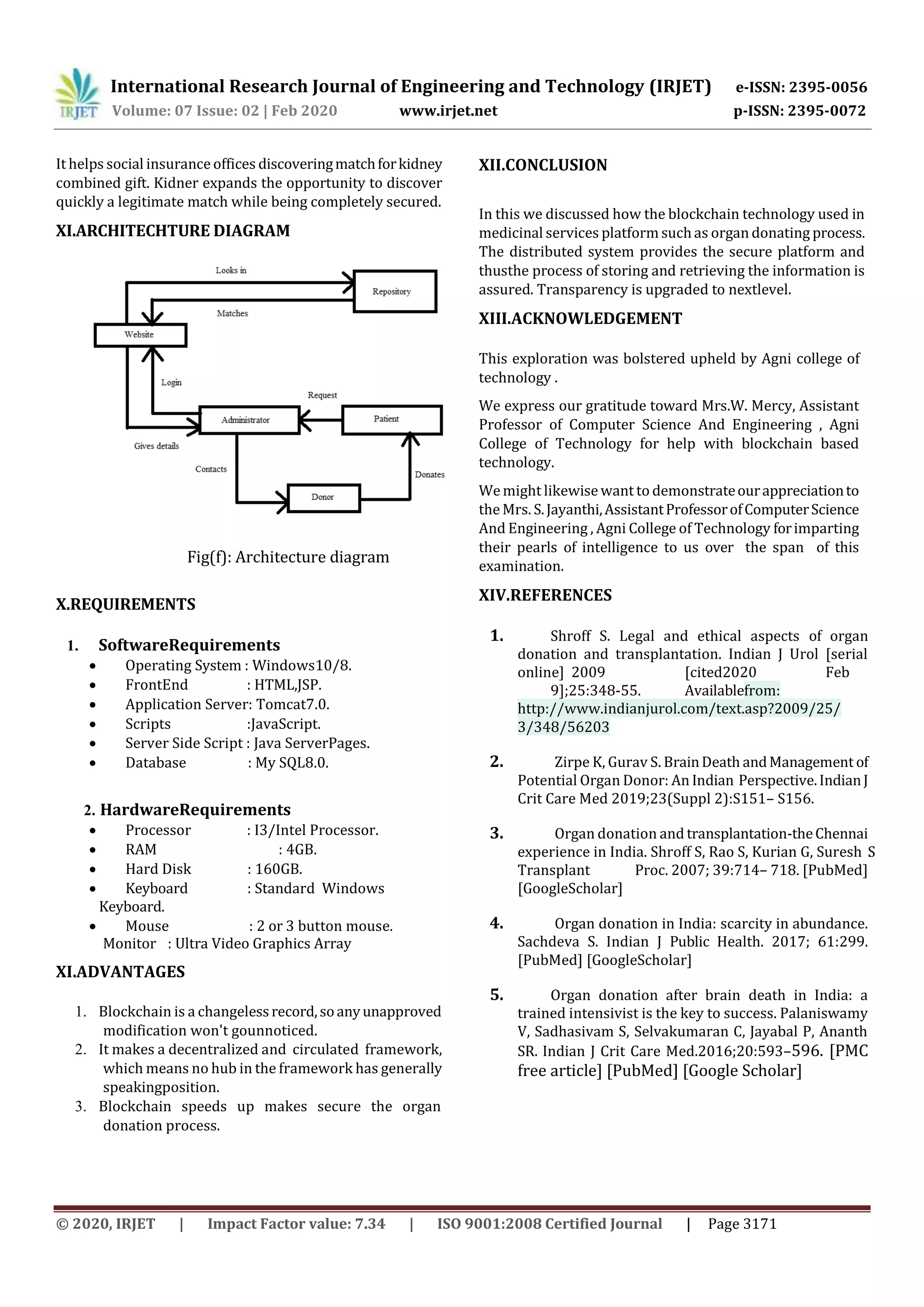 IRJET - Secure Organ Donation using Blockchain Technology | PDF
