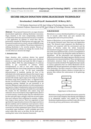 IRJET - Secure Organ Donation using Blockchain Technology | PDF